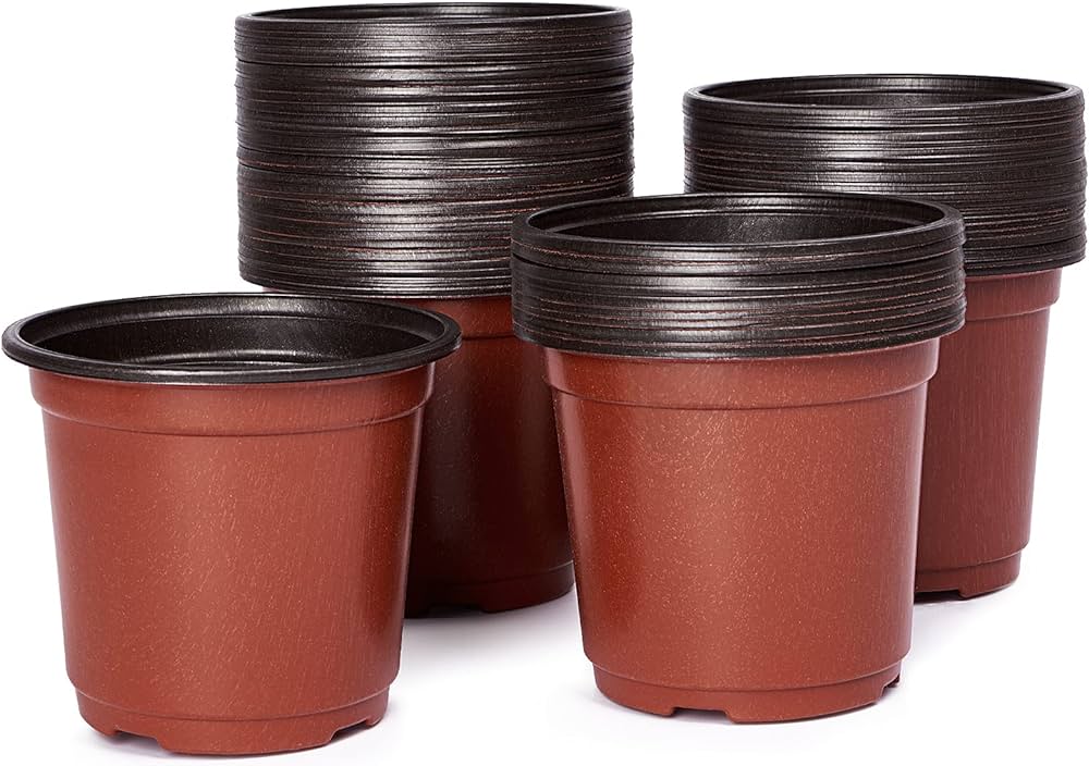 6'' brown nursery pot - Green Age Farms