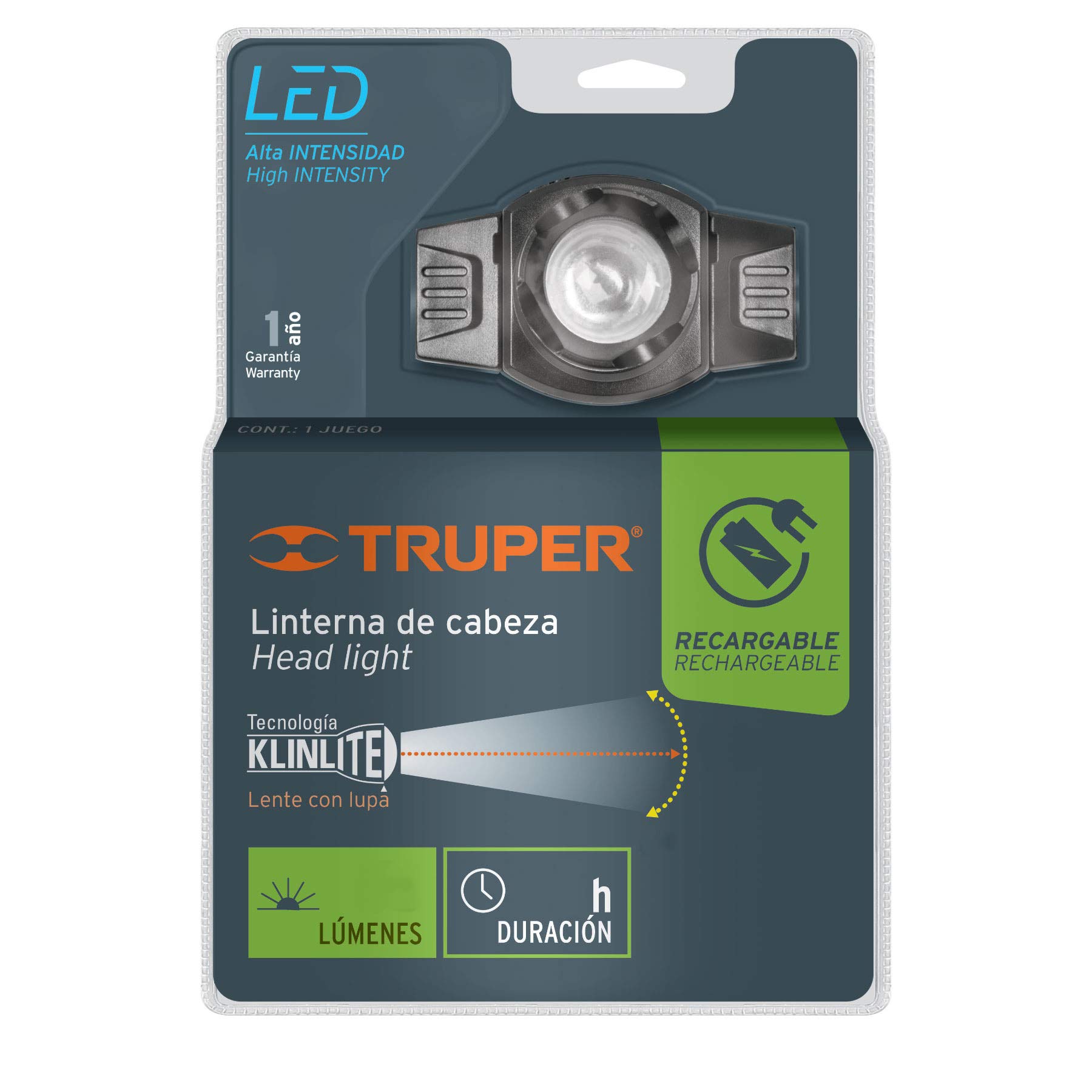 Truper rechargeable headlight - Green Age Farms